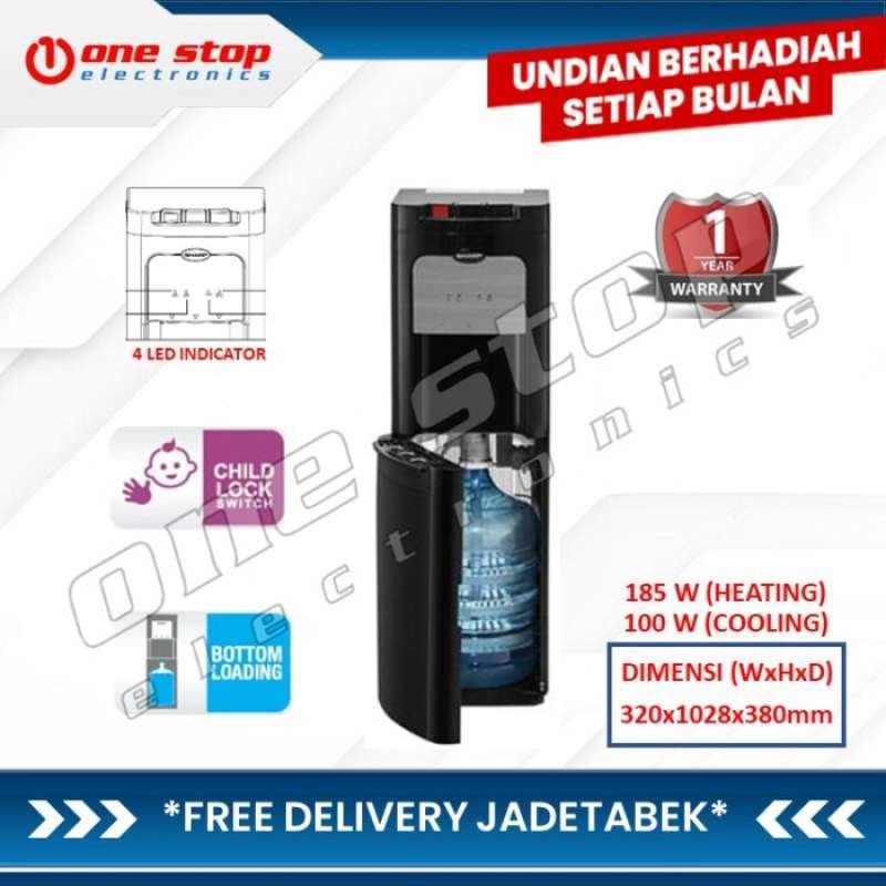 Promo Sharp Dispenser Air Bottom Loading - Swd-72ehl-bk Diskon 23% Di ...