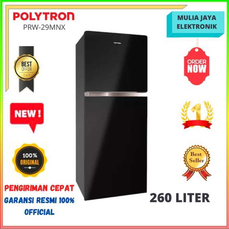 Promo Kulkas 2 Pintu Polytron Prw-29mnx [260 Liter] Warna Hitam Diskon 23% Di Seller Hagino ...