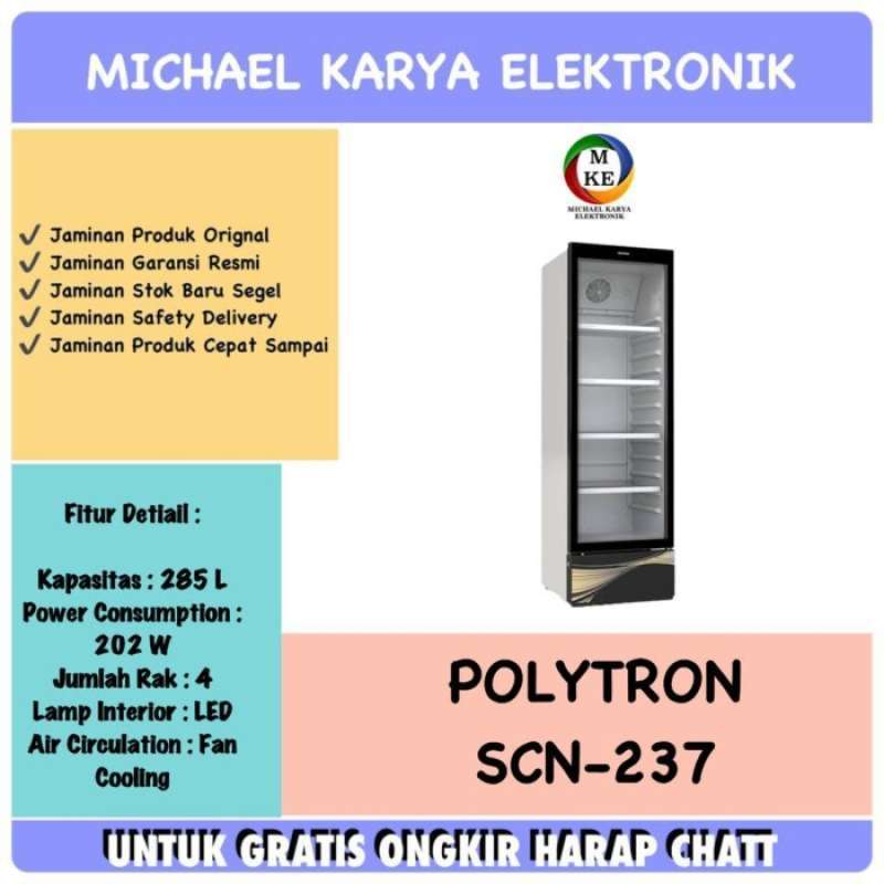 Promo Kulkas Showcase Polytron Scn 237 4 Rak 285 Liter Showcase Scn237 ...