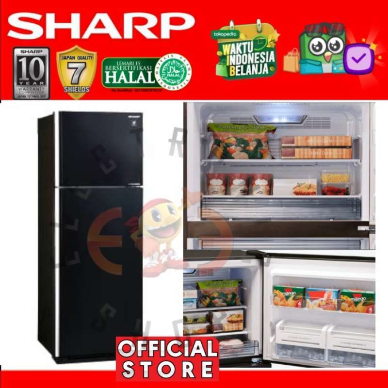 Promo Sharp Sj Ig471pg Bk Kulkas 2 Pintu 397l Grand Vetro Series - Sj Ig471 Diskon 23% Di Seller ...