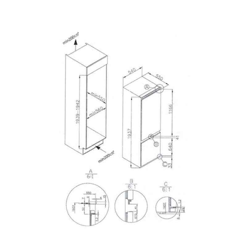 Promo Kulkas 2 Pintu Delizia Built-in Refrigerator Dbir306bi Diskon 23% ...