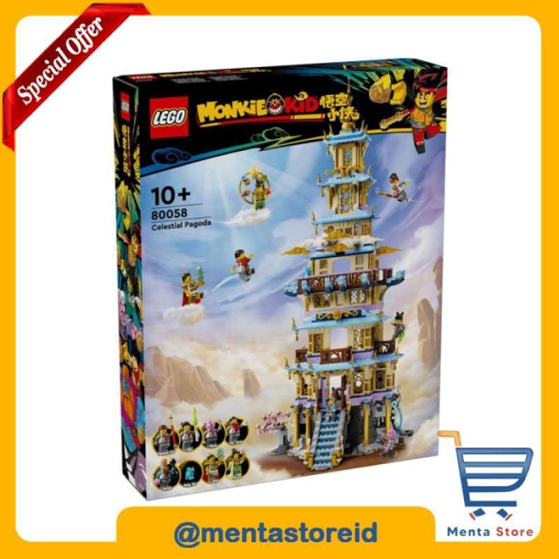 Promo Lego Monkie Kid 80058 Celestial Pagoda Towering Passion Family ...