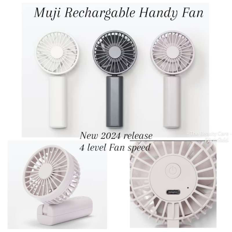 Promo Muji Rechargeable Handy Fan Compact Mini Kipas Portable Tangan ...