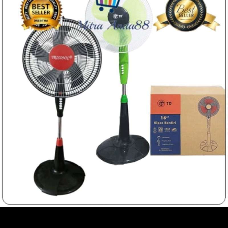 Promo Kipas Angin Berdiri 16 Inch Stand Fan Kaki Bulat Diskon 23% Di ...
