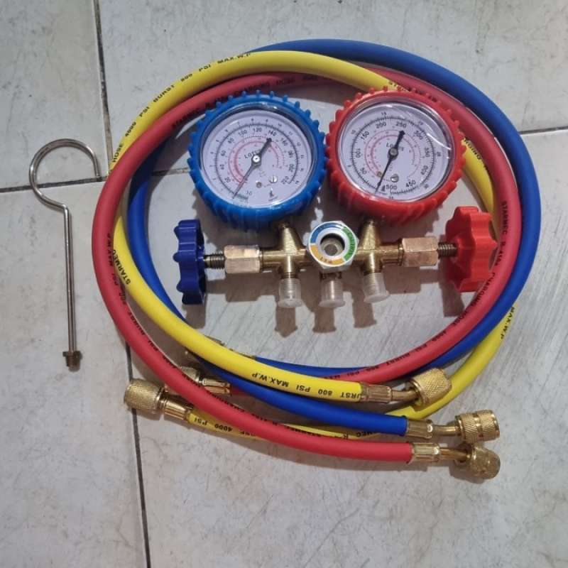 Promo Manifold Doble Ac R32 / R410 + 3pcs Selang R32/r410 Diskon 23% Di ...