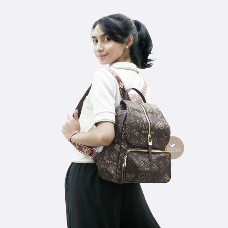 Promo Fashion Tas Ransel Backpack Huruf Resleting Kuliah 8802-3 By Moco - Camel Diskon 3% Di ...