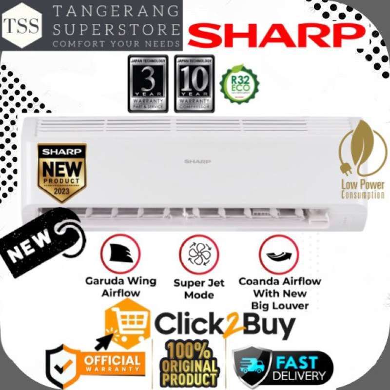 Promo Ac Sharp 1/2 Pk Standard Ah-a5zcy A5zey A5bey New Series Ac 0.5pk Turbo Cooling Sharp Ac ...