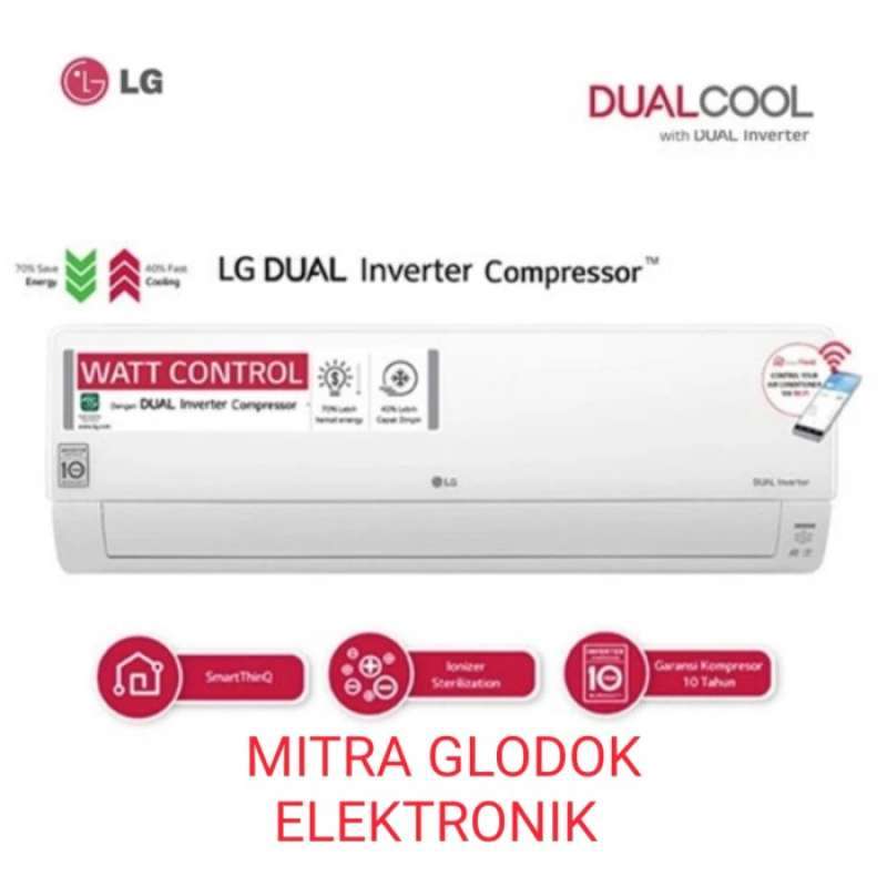Promo Ac New Lg Dual Cool Inverter With Watt Control 1/2pk T05ev5 Unit ...
