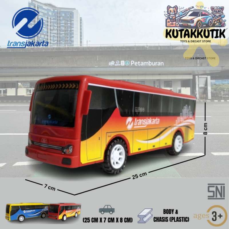 Jual Mainan Edukasi Anak Mobil Mobilan Bus Bis Busway Transjakarta Tije ...