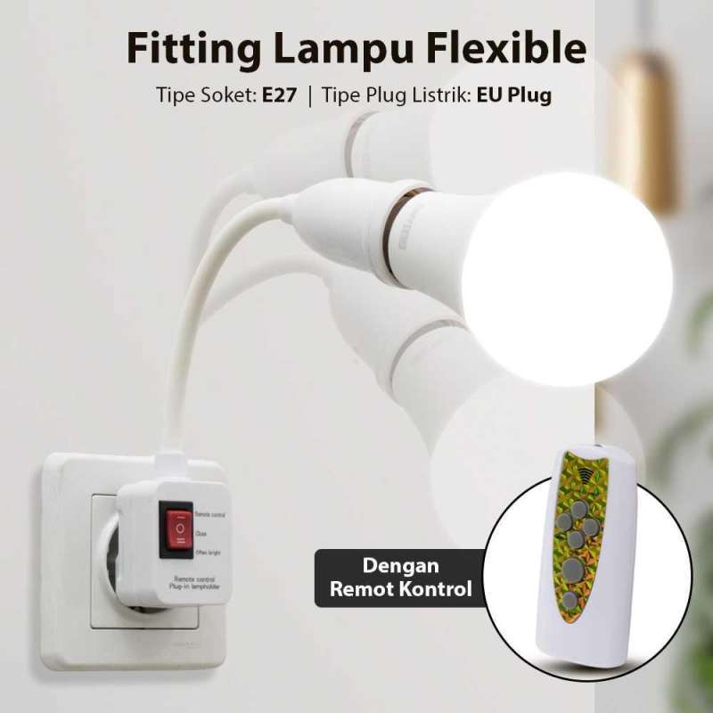 Jual Hai Hong Fa Fitting Lampu Flexible Led E27 With Switch Remote ...