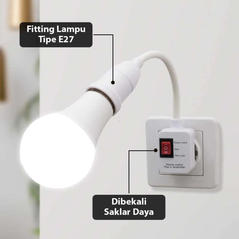 Jual Hai Hong Fa Fitting Lampu Flexible Led E27 With Switch Remote ...