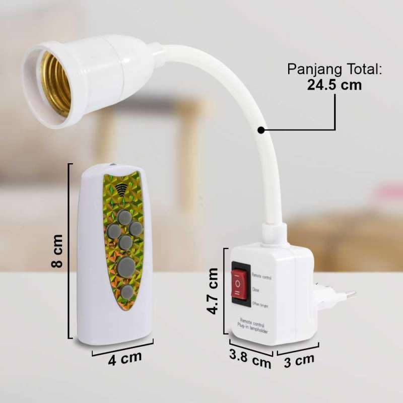 Jual Hai Hong Fa Fitting Lampu Flexible Led E27 With Switch Remote ...