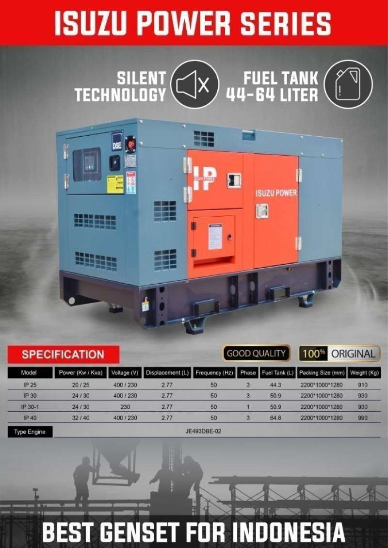 Jual Silent Diesel Genset Isuzu 40 Kva Ssi Japan Technology Di Seller ...