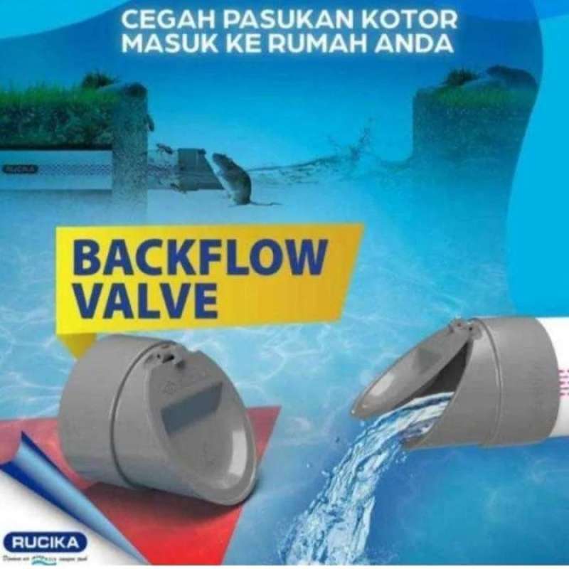 Jual Backflow Valve 3 Pvc Rucika - Tutup Pipa Pembuangan Anti Tikus 3 ...