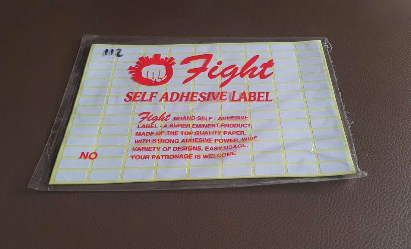 Jual Label Fight No. 112 / Kertas Stiker Nama Undangan Harga / Self ...