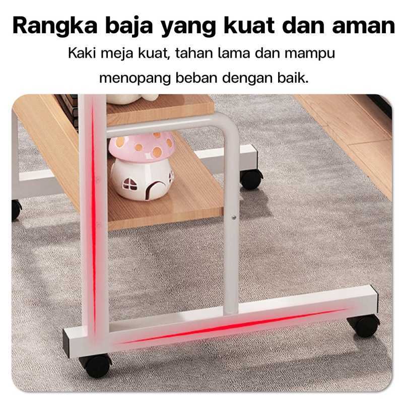 Promo BG Sport Meja Laptop Lipat Adjustable Dengan Roda Meja Belajar ...