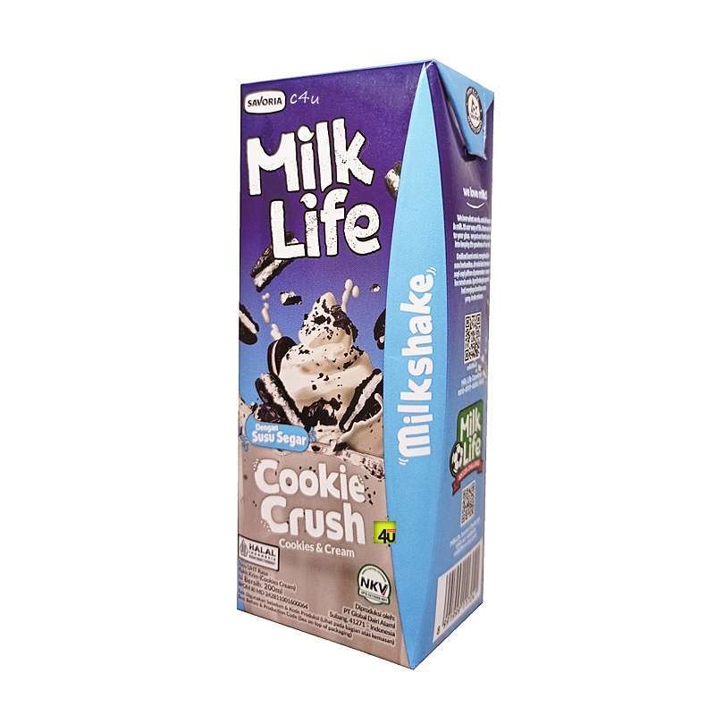 Promo Milk Life Milkshake - Susu Uht Rtd - 200ml - Cookies Crush Diskon ...