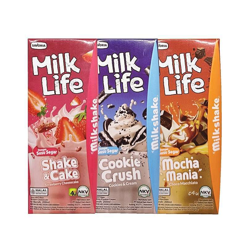 Promo Milk Life Milkshake - Susu Uht Rtd - 200ml - Cookies Crush Diskon ...