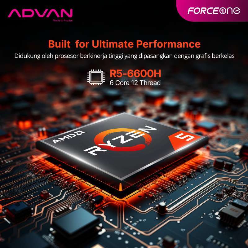 Jual Advan Aio Force One Pc Amd Ryzen 5 6600h Ram32gb Ssd1tb 24'' Ips ...