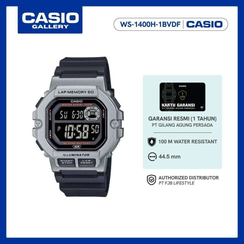 Promo Casio Jam Tangan Unisex General Ws-1400h-1bvdf Digital Water ...