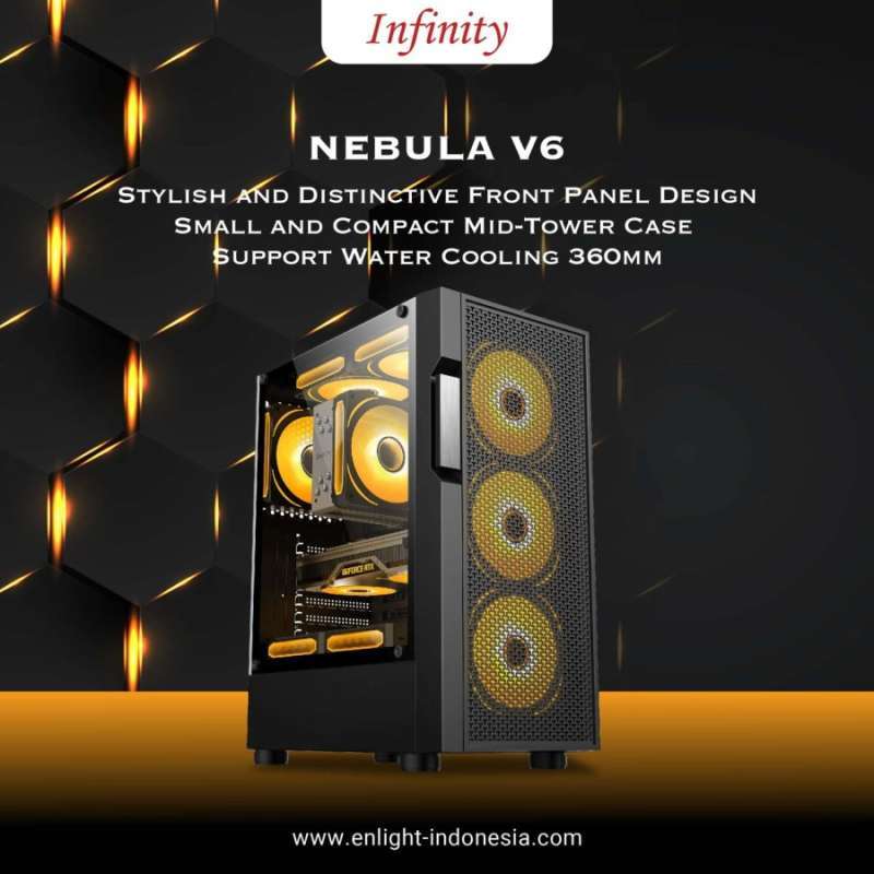 Jual Casing Pc Infinity Nebula V6 Tempered Glass Atx Black Di Seller Mantap Baru - Mantap Baru ...