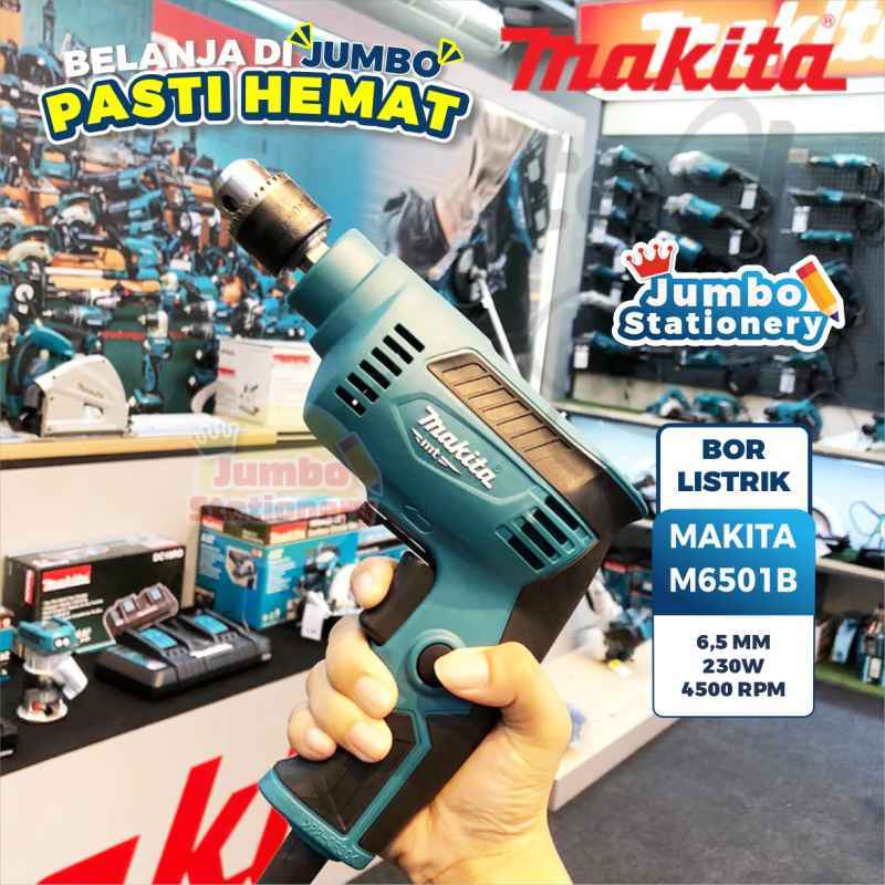 Promo Makita High Speed Drill M501b Bor Tangan Bor 6,5mm Untuk Kayu Dan ...