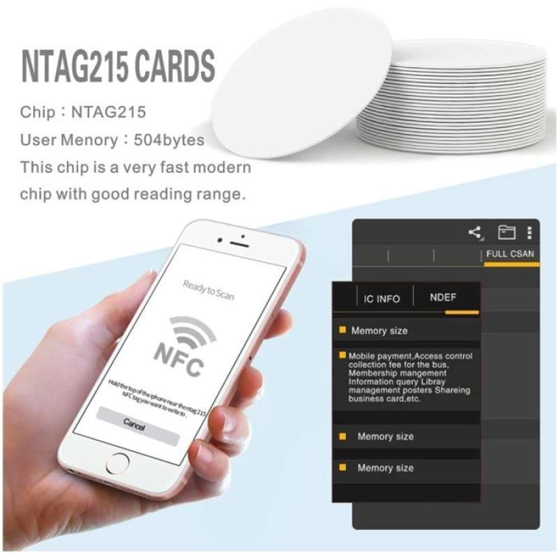 Promo Stiker Nfc Tag Rfid 25mm Bulat Kecil Akses Pintu 13.56 Mhz Read ...