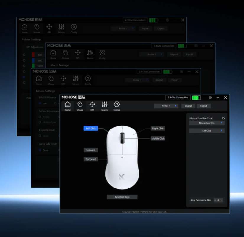 Jual Mchose M7 Ultra Wireless Mouse Black | Ttc Golden Switch | 8k Hz ...