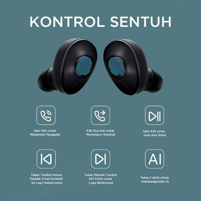 Promo Miniso Bluetooth Headset Hd Tws Headphone True Wireless Earphone ...