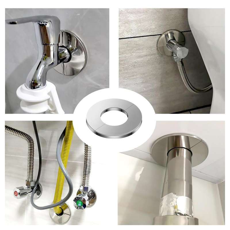 Jual Ring Cover Penutup Lubang Dinding Pipa Split Stainless Steel Wall ...