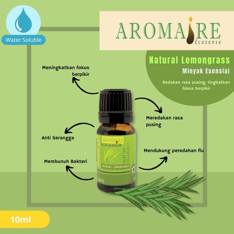 Jual Minyak Essential Oil Aroma Sereh Murni Natural Lemongrass (10ml ...