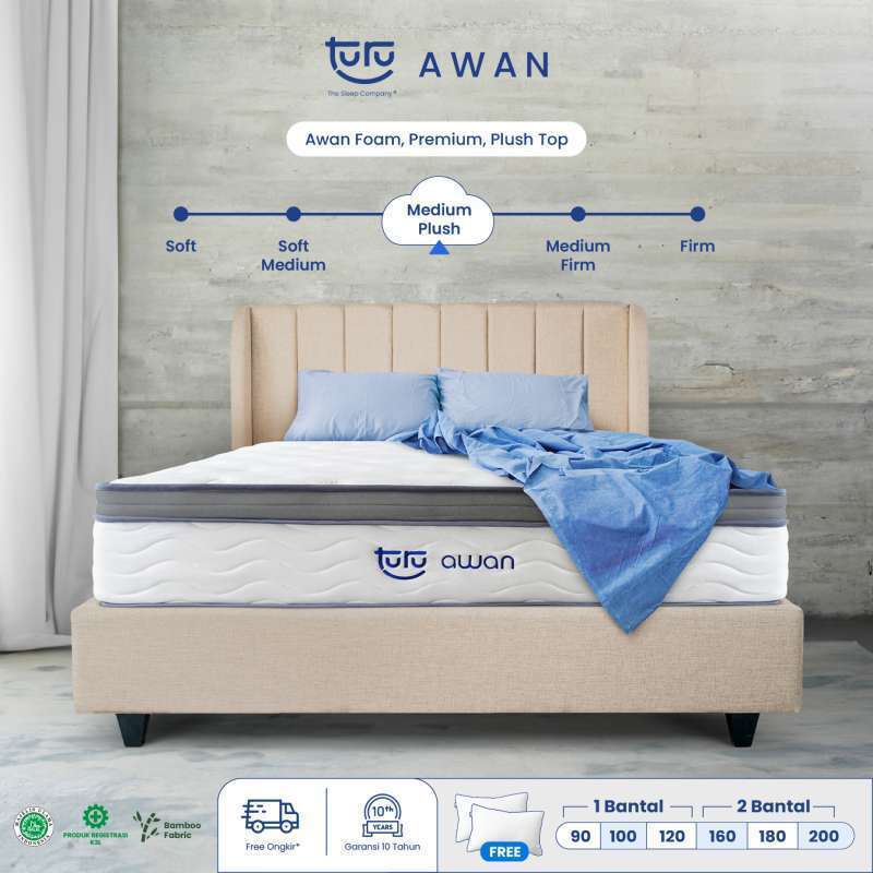 Promo Trade In - Kasur Turu Awan Plush Top Hybrid Premium Awan Memory ...