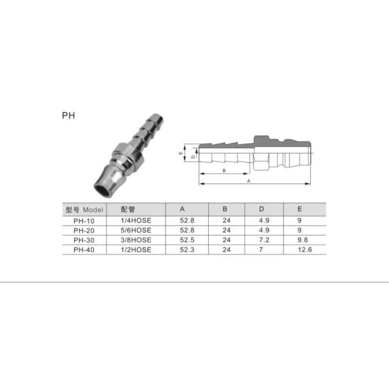Jual Ph20 Ph30 Ph40 Quick Coupler Male Connector Air Hose Compressor ...