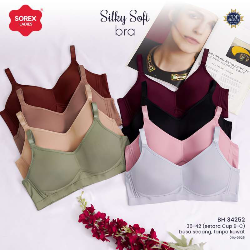 Jual Sorex Silky Soft Bra Busa Sedang Full Cup B-c Tanpa Kawat Kait 3 ...