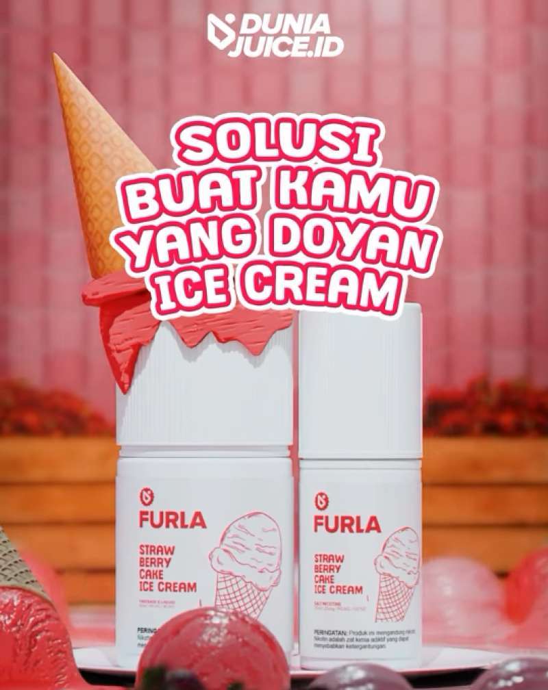 Jual Liquid Saltnic Furla Strawberry Cake Ice Cream 25mg 30ml By Dunia ...