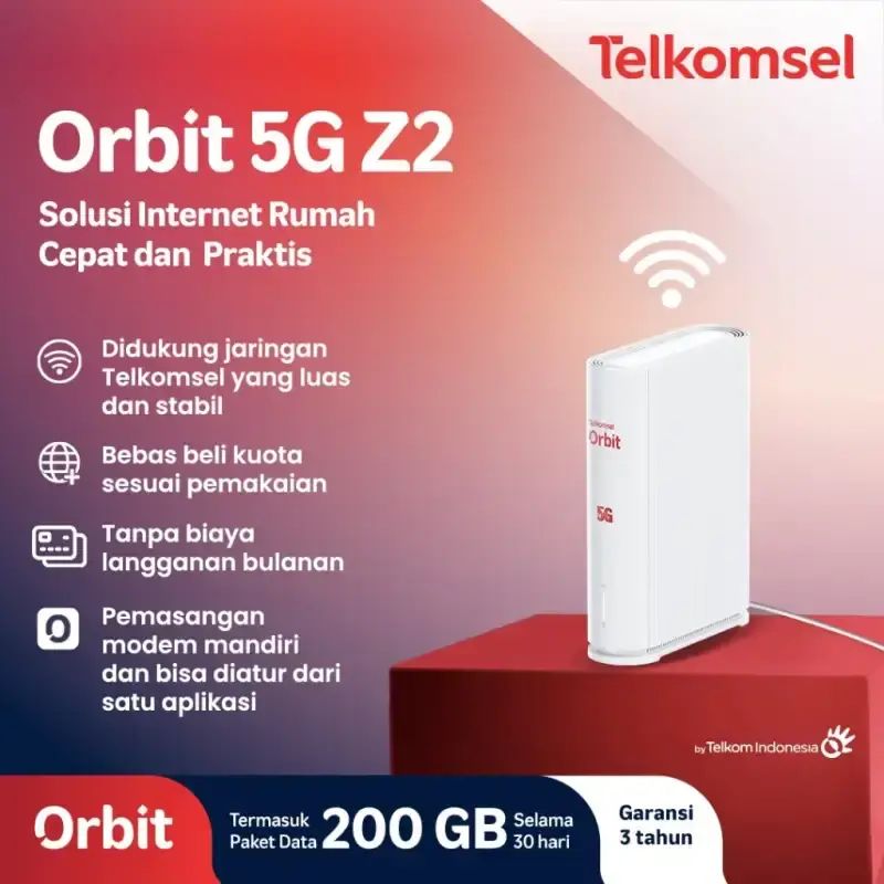 Promo Telkomsel Orbit 5g Z2 Modem Wifi 5g High Speed Bonus Data Diskon ...