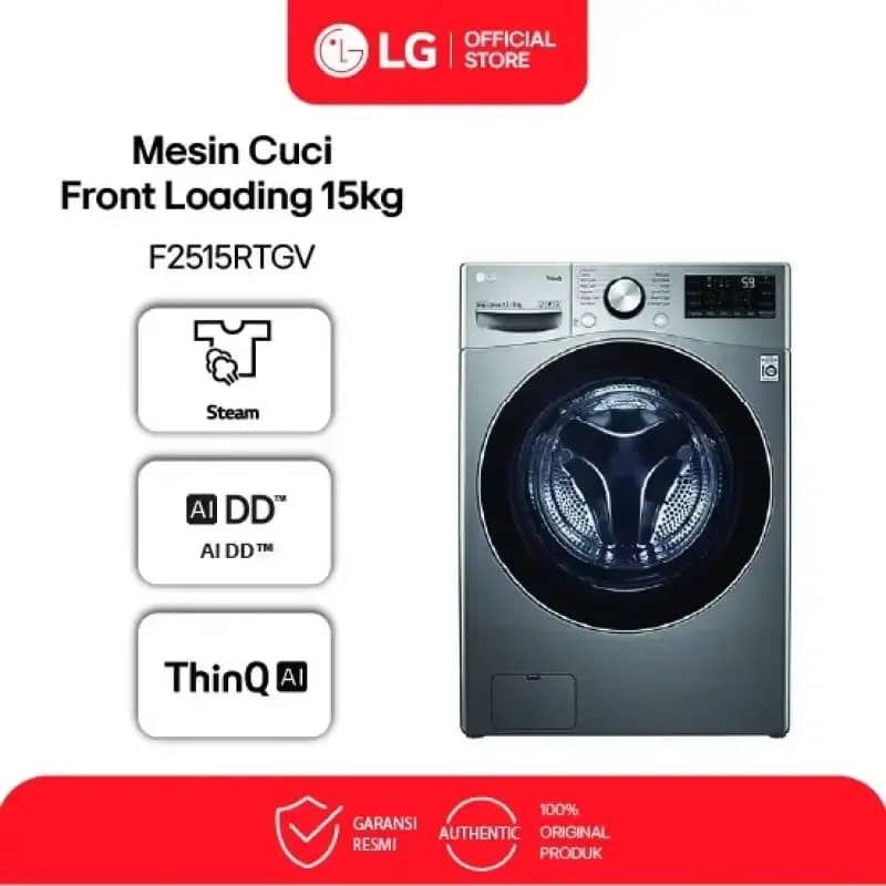 Promo Mesin Cuci Lg F2515rtgv Front Loading Combo Wash (15kg) / Dry ...