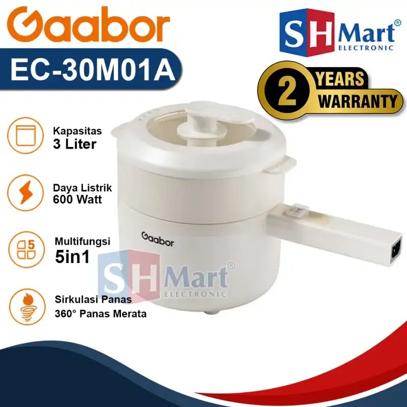Jual Gaabor Panci Listrik 3l Ec-30m01a Multifunction Electric Pot Anti ...