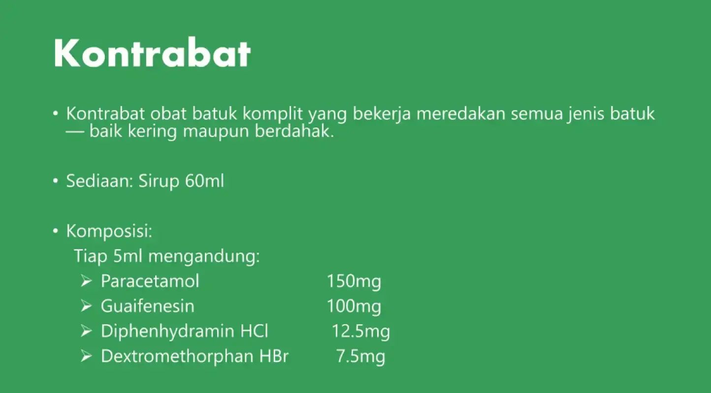 Promo Kontrabat 60ml | Obat Batuk, Batuk Berdahak, Batuk Kering ...