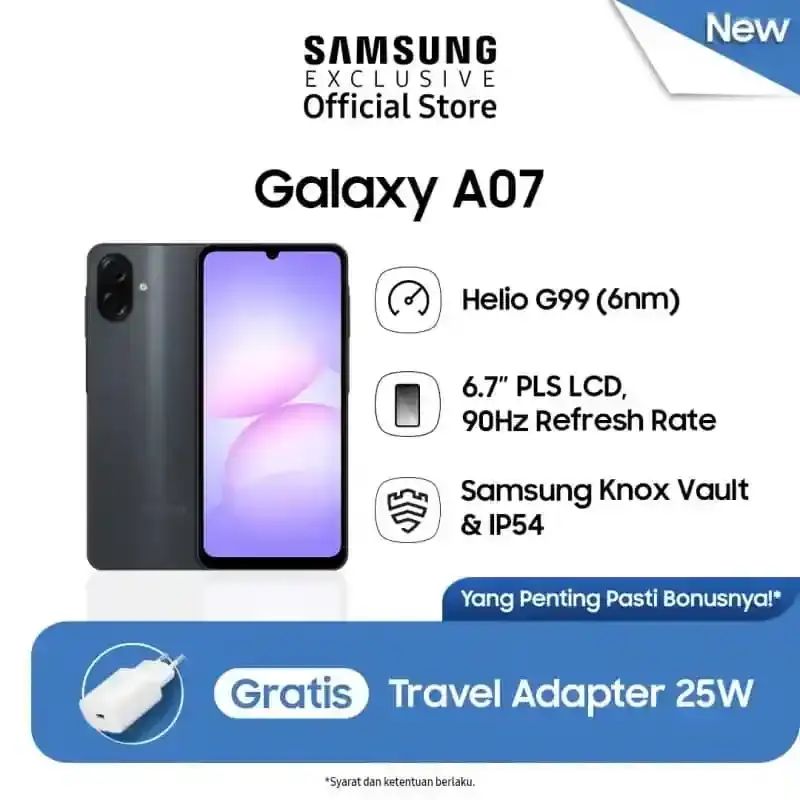 Jual Samsung Galaxy A07 [6/128gb] [fbb] Di Seller Samsung Exclusive ...