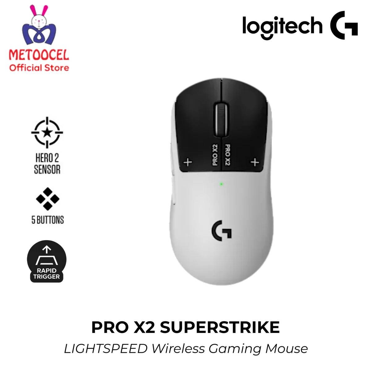 Jual Logitech G Pro X2 Superstrike Lightspeed Wireless Gaming Mouse ...