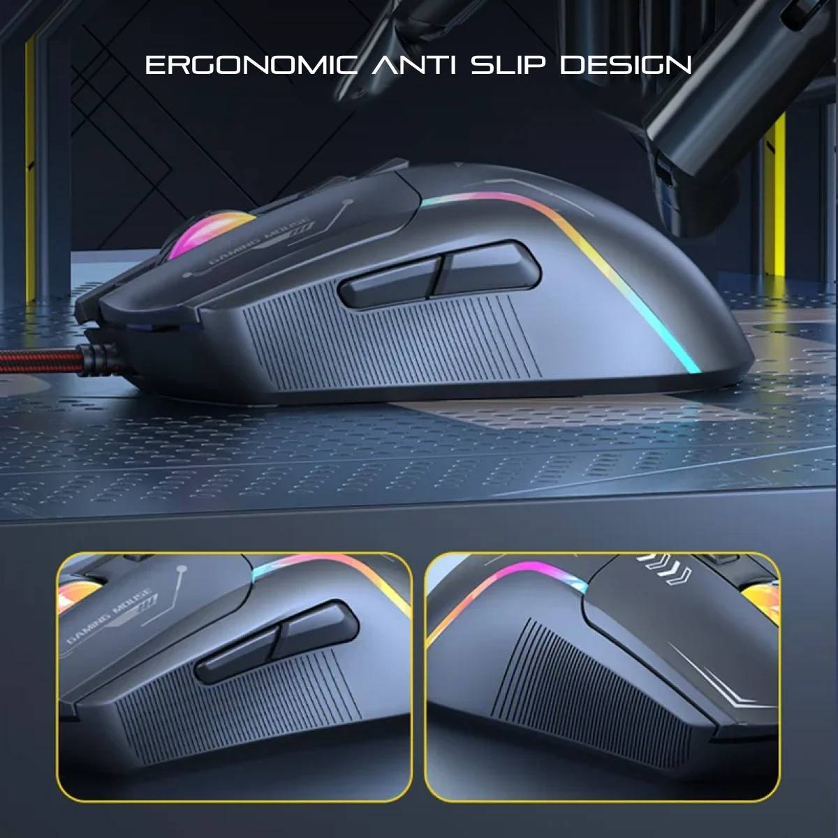 Promo Mouse Gaming Kabel P19 Rgb Lamp 3200 Dpi Ergonomic Anti Slip ...