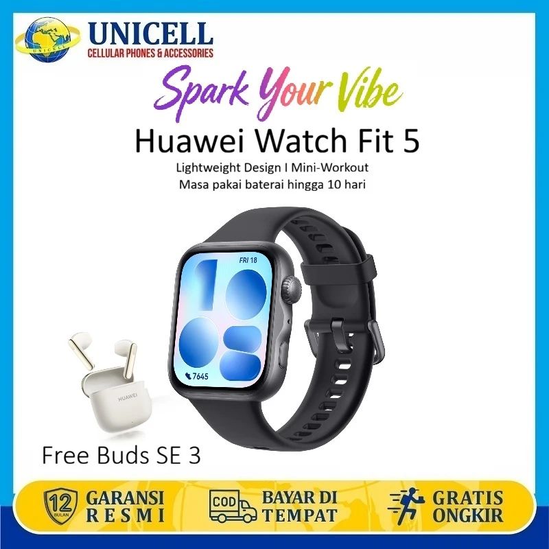 Jual HUAWEI Watch Fit 5 Display Amoled 1.82 Inci 5 Atm Water Resistant ...