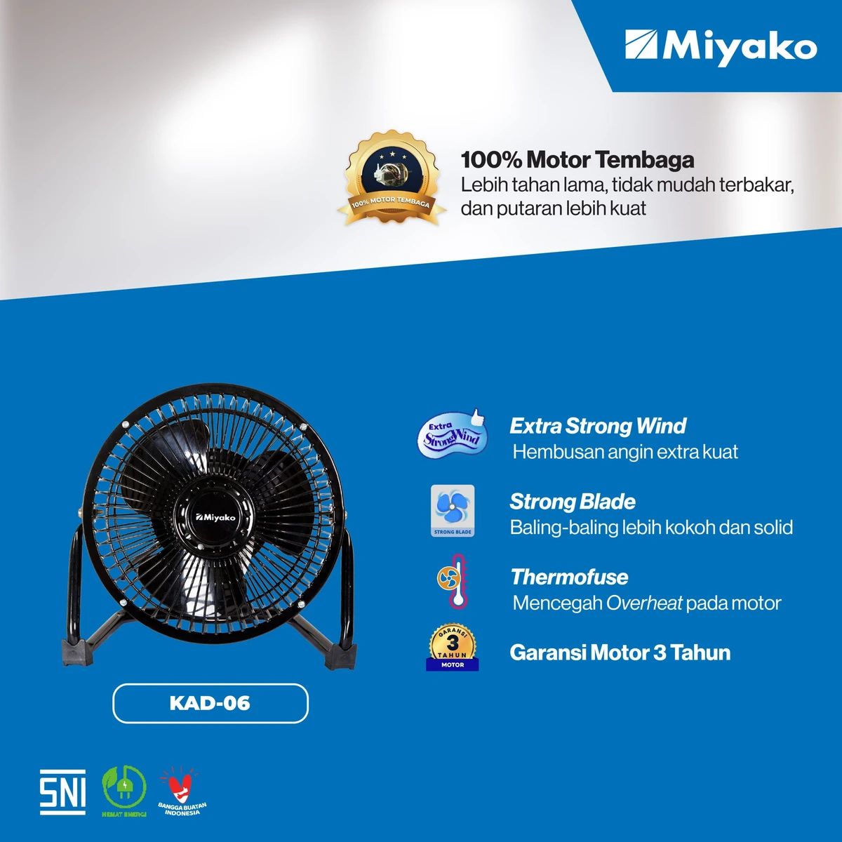 Jual Miyako Kad-06 Kipas Angin Mini Portable Desk Fan Mini Desk Fan ...