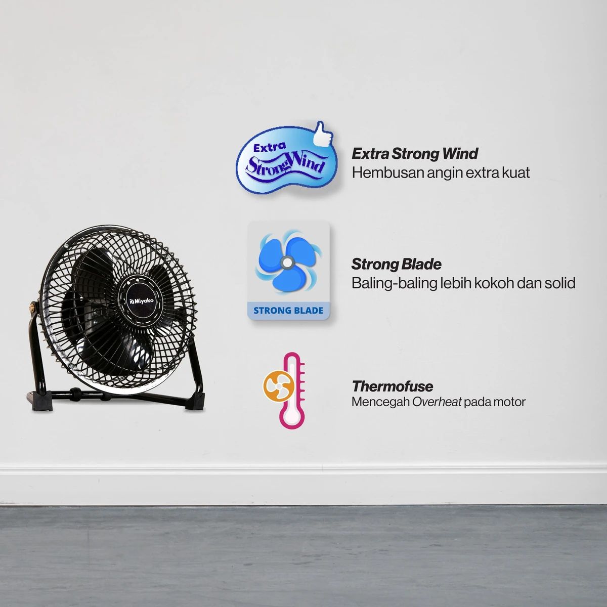 Jual Miyako Kad-06 Kipas Angin Mini Portable Desk Fan Mini Desk Fan ...