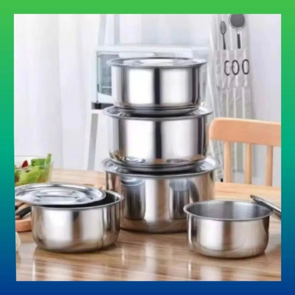 Jual Set Panci Stainless Steel 5 Susun Dengan Desain Praktis Dan Mudah ...