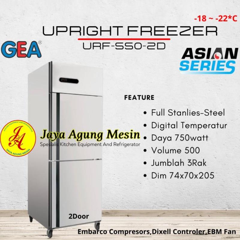 Jual Gea Upright Freezer Asian Series 2 Pintu Urf-550-2d Di Seller Jaya ...