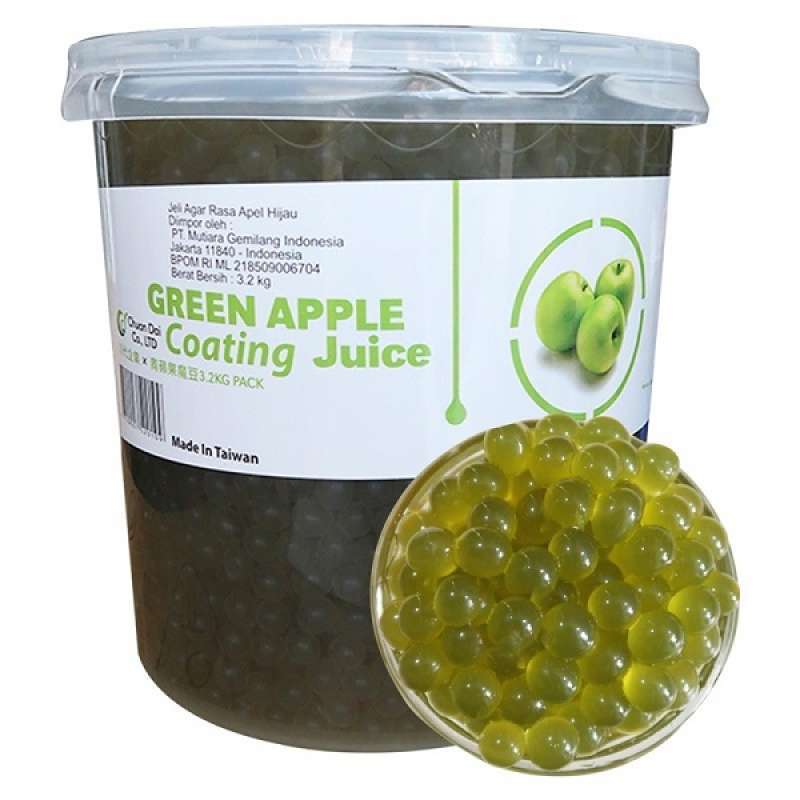 Jual (import Taiwan) Popping Bobba Green Apple 3,2 Kg Poping Boba Apel ...
