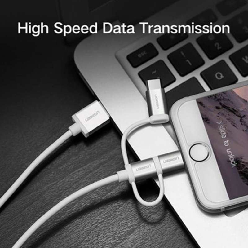 Promo Cable USB to Micro/Lightning/Type C UGREEN MFI 3in1 3A Fast Charging Diskon 7% di Seller ...