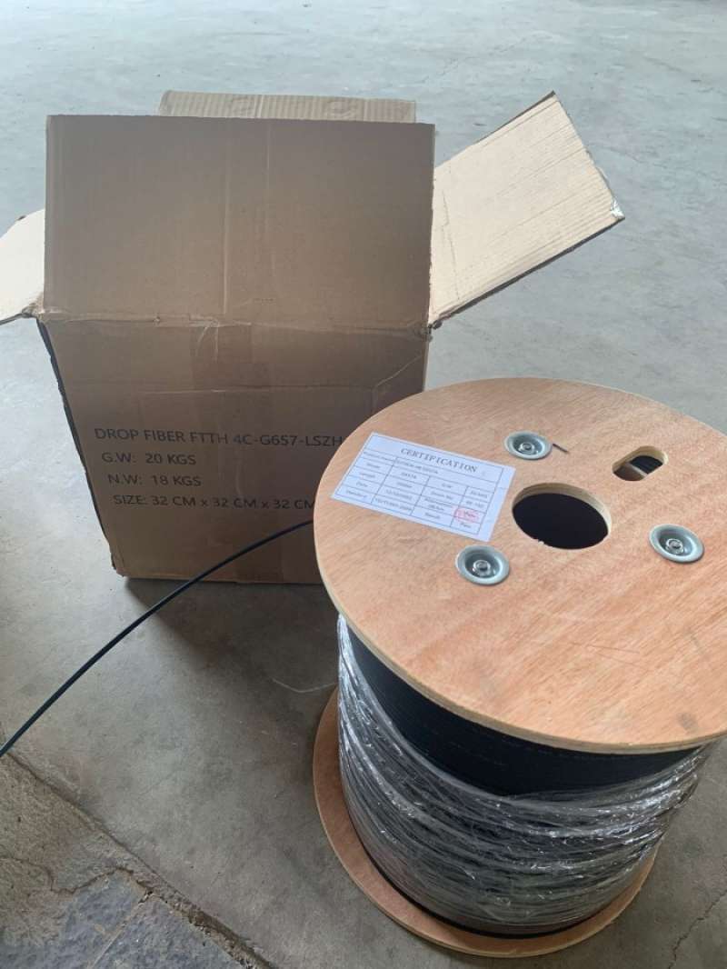 Promo Drop Wire / Kabel Fiber Optic / Dropcore 4 Core Ftth 1km / 1000 ...